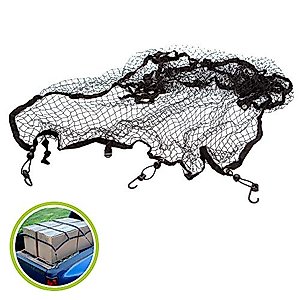 CargoSmart Adjustable Truck Net — Cargo Net for Pickup Truck Bed Adjustable to a Maximum Size of 78” x 55” — Fits on Most Standard Sized Truck Beds