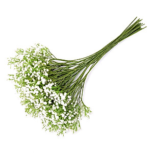 Yunuo Artificial White Baby Breath/Gypsophila Silk White Flowers 12 PCS Wedding Home Party Decor Gift (White)