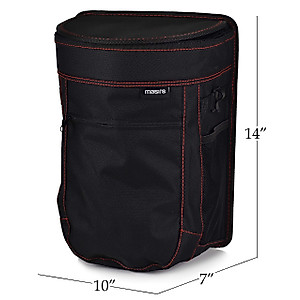 Masirs Vehicle Trash Can - Large Removable Leakproof Garbage Bag, Fasten The Car Waste Basket to Back or Front Seat Headrest. Great Garbage Can for Car, SUV, Truck, Van or Minivan.