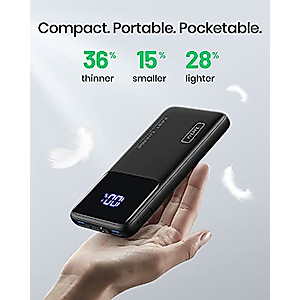 INIU Portable Charger, 22.5W 10500mAh USB C in/Out Power Bank, Fast Charging PD3.0 QC4+ Battery Pack, Slim Portable Phone Charger for iPhone 14 13 12 11 X Pro Samsung S22 S21 Google LG AirPods iPad