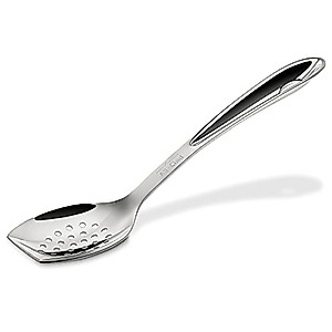 All-Clad Cook & Serve Stainless Steel Slotted Spoon, 10 inch, Silver