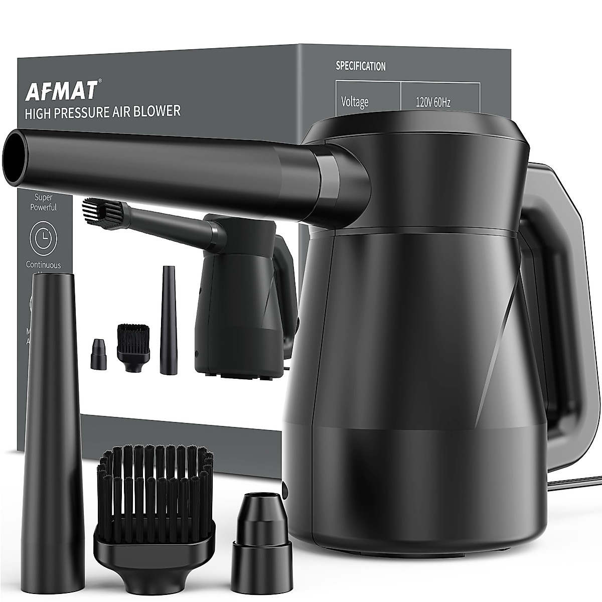 Electric Air Duster, Air Blower, Replacement for Compressed Air Cans, Multi-Use Cleaning Tools with 9.8ft Cord for Electronics, Keyboard, Fans, Hairs, Cars, BBQ, Super Powerful and Last for Years