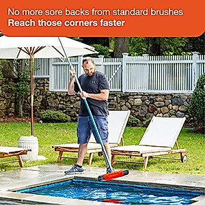 BLACK+DECKER Pool Brush, 360 Degree Bristles, 18 Inches