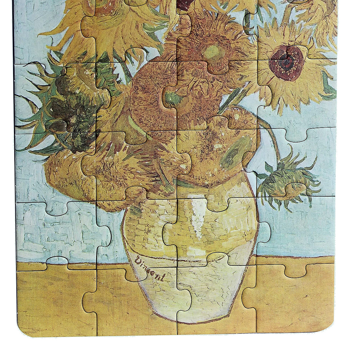 YOGEON 24 Pieces Twelve Sunflowers Puzzle, Toddler Artist Puzzles for Kids Ages 3-5, 4-8 Easy-an Intellectual Decompression Entertainment Game and Preschool Educational Learning Toys