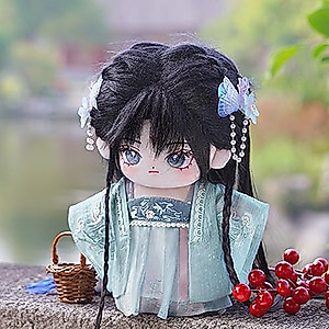 CALEMBOU 20cm Plush Doll Clothes Set, Cute Chinese Hanfu Plush Doll Clothes for Anime Plush Soft Cotton Dolls and Stuffed Animals(Without Doll) (Liyu-W/ODoll)