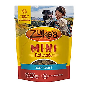 Zuke's Mini Naturals Dog Training Treats Beef Recipe, Soft Dog Treats - 6 oz. Pouch