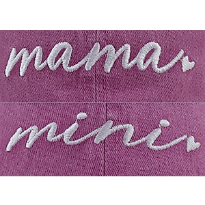 Mama and Mini Hats for Women, Matching Toddler Girl 3-10 Years Old, 2 PCS Mommy and Me Hats, Cute Mother Daughter Pink Baseball Cap, Mother's Day Birthday Gifts for Mom, Parent, Child, Sister, Girls