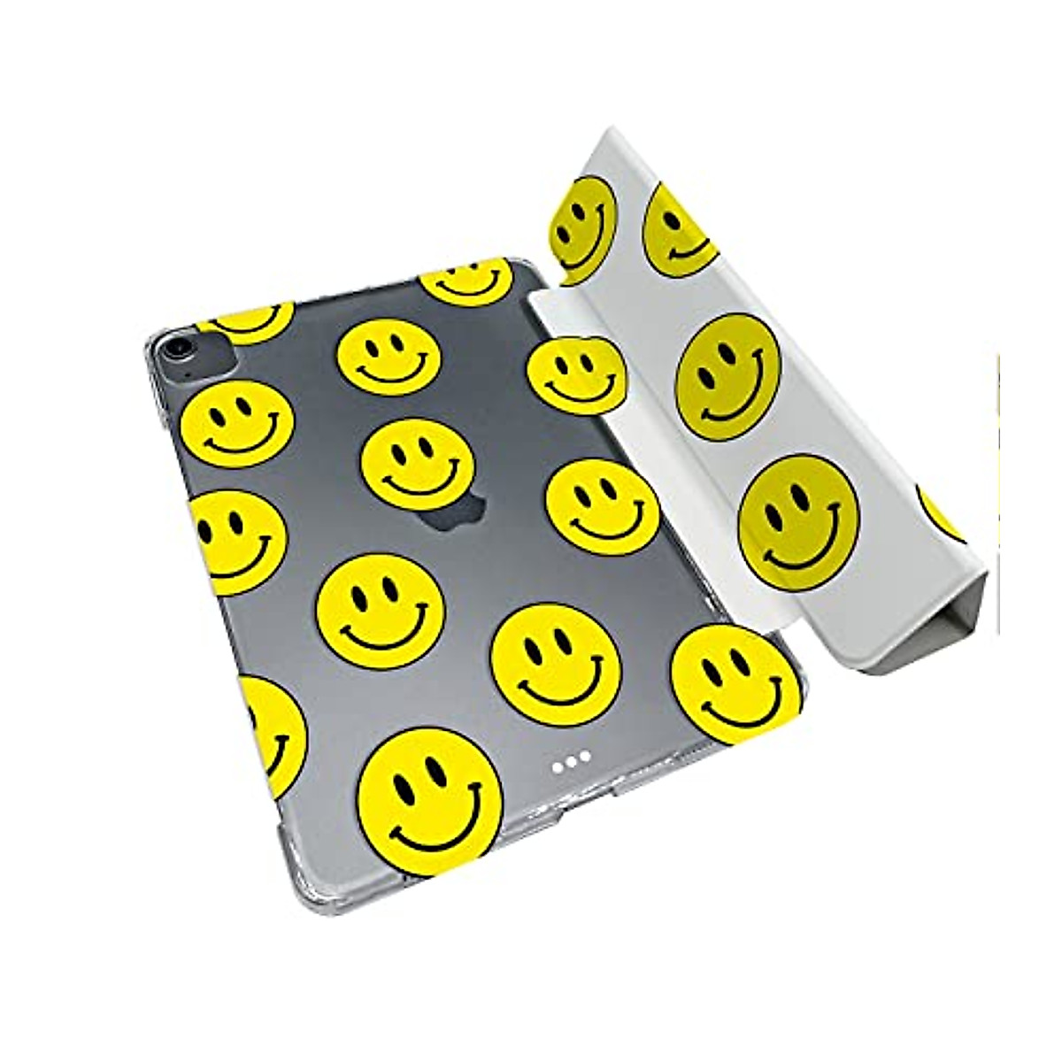 Cute Smiley Face Pattern Case Compatible with All Generations iPad Air Pro Mini 5 6 11 inch 12.9 10.9 10.2 9.7 7.9 Plastic Fabric Cover Slim Smart Stand auto Wake/Sleep SN566 (8.3" Mini 6th gen)