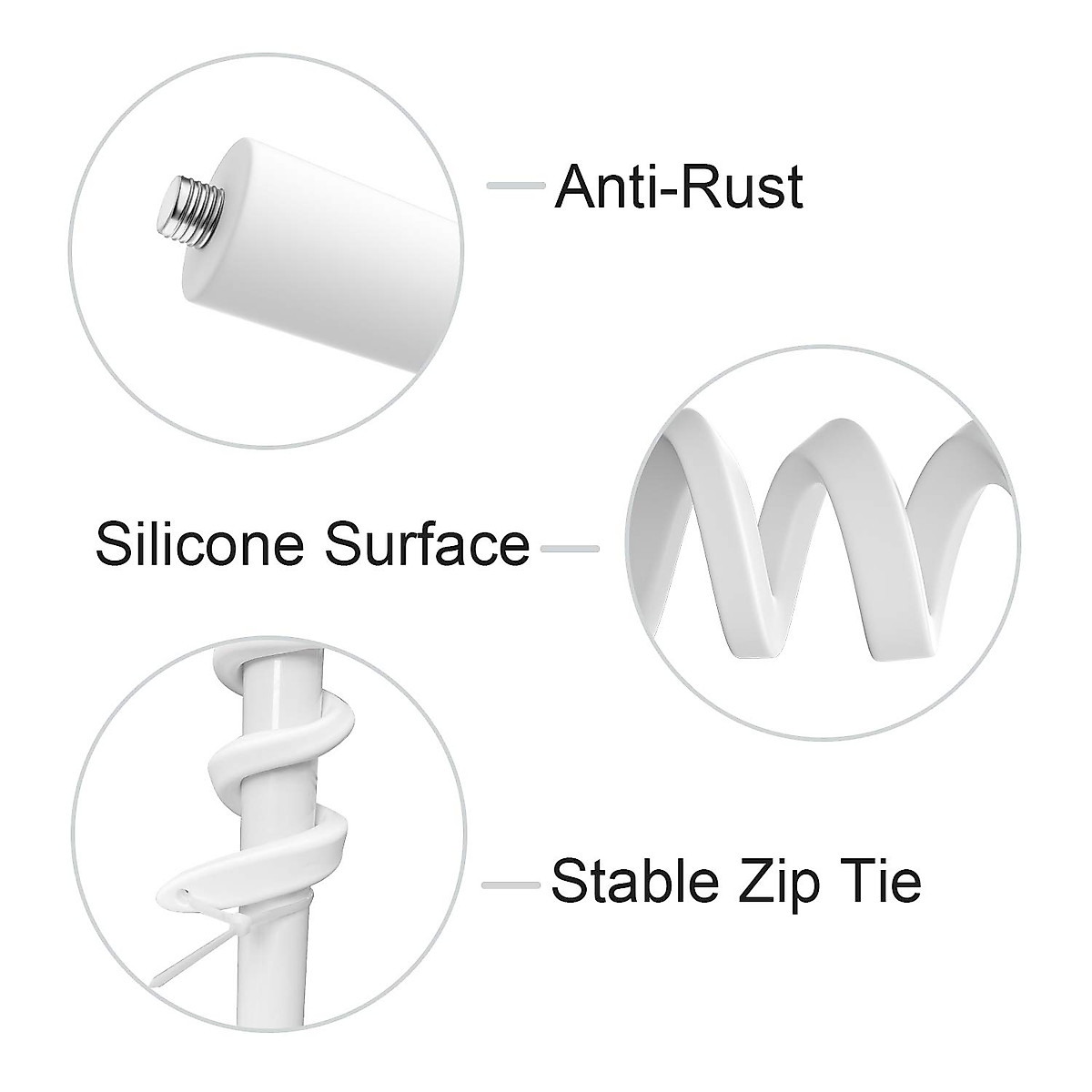 HOLACA Flexible Twist Security Camera Mount, Compatible with Wyze Cam Outdoor Camera, Arlo Essential, Arlo Pro 5s Pro 4 Pro 3 Pro 2, Arlo Ultra, Roelink Argus, Motorola Baby Monitor,2-Pack (White)