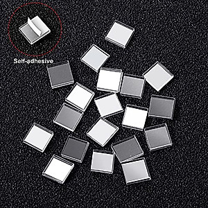 SATINIOR 3600pcs 5 x 5 mm Self-Adhesive Mini Square Glass, Decorative Craft DIY Accessory Mirrors Mosaic Tiles