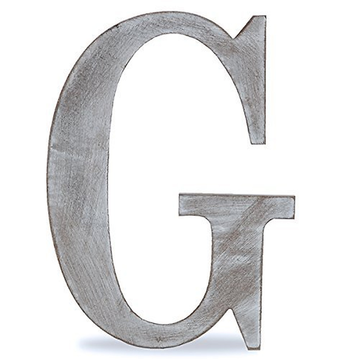 The Lucky Clover Trading G Wood Block, 8" L, Charcoal Grey Wall Letter, Gray