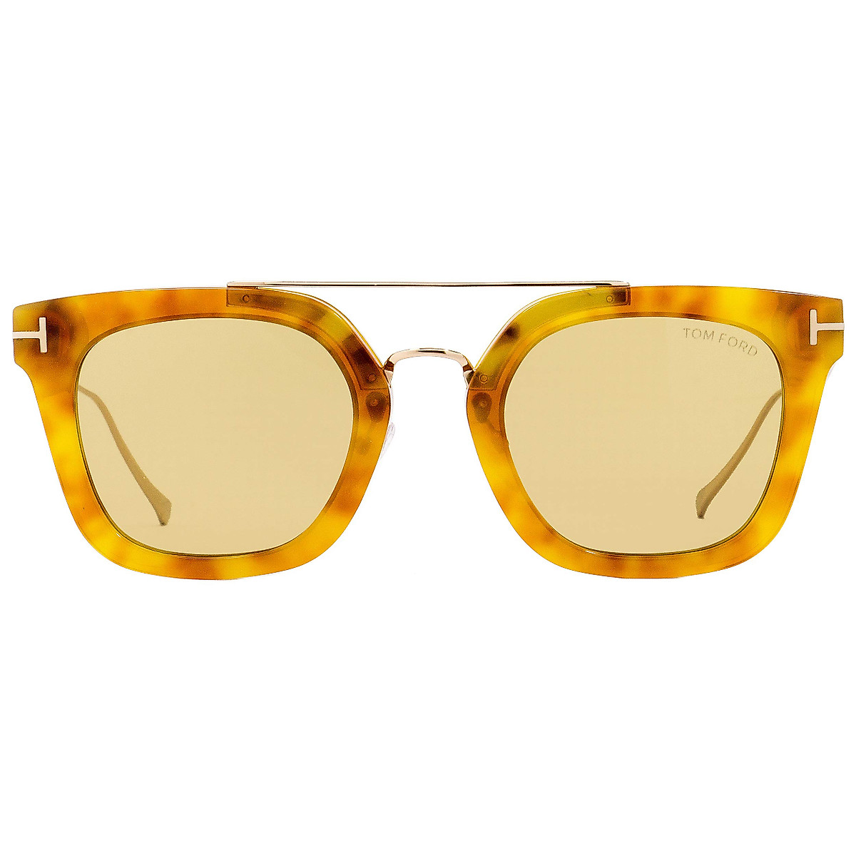Tom Ford Rectangular Sunglasses TF541 Alex-02 53E Blonde Havana 51mm FT0541