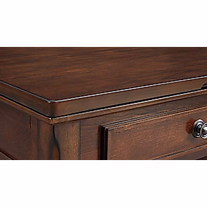 Signature Design by Ashley Porter Traditional Hand-Finished Lift Top Coffee Table, Dark Brown