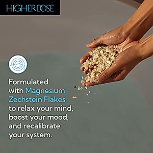 HigherDOSE Serotonin Bath Salt Soak: 32 oz Bath Soak with Magnesium Based Formula, Essential Oils, and Apple Cider Vinegar, Support Your Serotonin Levels and Nourish Your Nervous System
