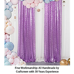 Sequin Curtains 2 Panels Lavender 2FTx8FT Sequin Photo Backdrop Sequin Backdrop Curtain Pack of 2-1011E