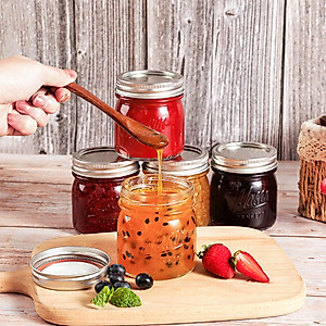 Esrentle 24 Pack 8 oz Mason Jars with Regular Lids - Mini Glass Clear Mason Jars, Small Half Pint Canning Jars with Airtight Lids for Jam, Honey, Baby Foods, Overnight Oats, Party Favors