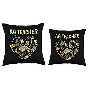 Agriculture Teacher Gifts for Men & Women AG Future Farmer Agriculture Teacher Throw Pillow, 18x18, Multicolor