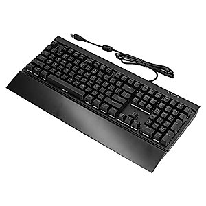 Byged PC Gaming Keyboards, 108 Keys Gaming Keyboard RGB Colorful Backlight Keyboard Computer Game Keyboard with Stable Data Transmission, for PC Gamers(Tea Shaft)