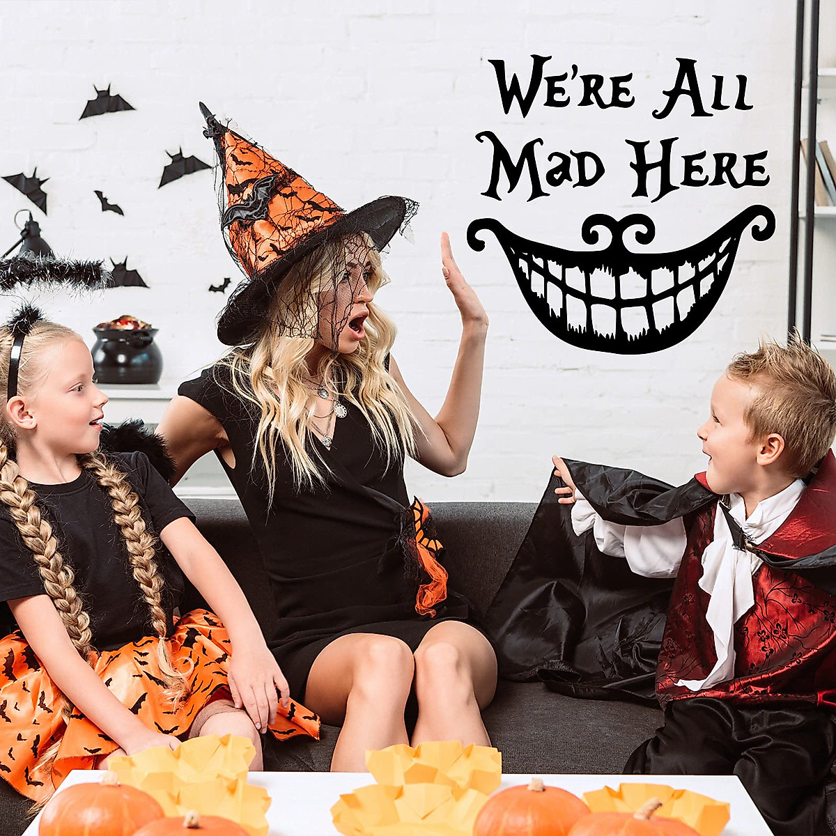 Rotumaty Halloween ‘Smiling Face’ Thriller Wall Decals Cool Wall Sticker for Bedroom Living Room Home Decoration Party Wall Art Decor