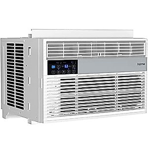 hOmeLabs 6,000 BTU Window Air Conditioner with Smart Control – Low Noise AC Unit with Eco Mode, LED Control Panel, Remote Control, and 24 hr Timer