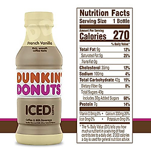 Dunkin' Donuts French Vanilla Iced Coffee Bottle, 13.7 fl oz