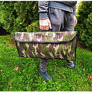 Mangal Grill Folding Steel 2mm Portable with 8 Shashlik Skewers - Bbq Kabob Kebab Grill Charcoal Firesense Barbecue - Brazier Shish Kebab Grill Mangal - Brazilian Kabob Manghal Armenian