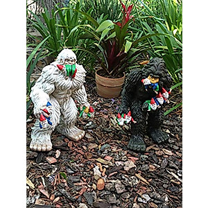 Large Miniature Bigfoot and Gnomes for The Fairy Garden. A Large Garden Gnome Figurine (13 inch High) and a Fairy Garden Accessory by GlitZGlam