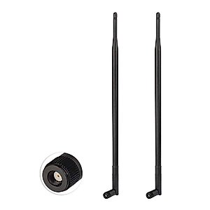 Superbat High Gain WiFi Antenna 8dbi 2.4GHz 5.8GHz Antenna with RP-SMA Connector for PCI-E WiFi Network Card Wireless Network Router Extender etc. 2-Pack