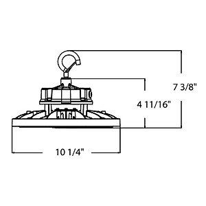 RAB H17 Field Adjustable LED Highbay, White