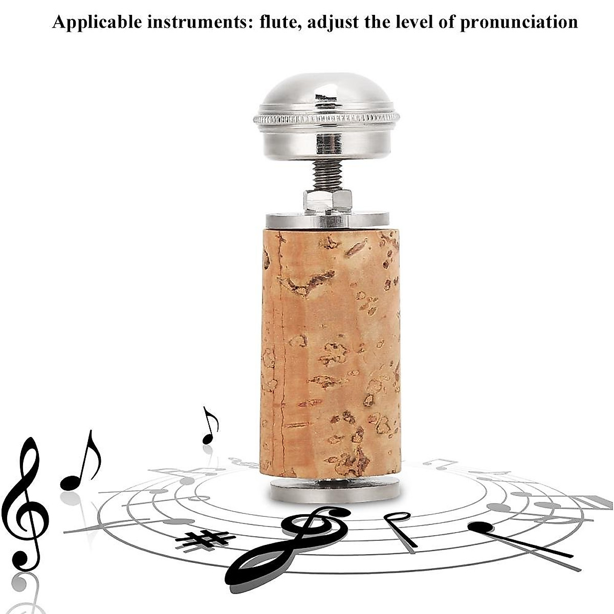 Flute Accessories,Gemeinhardt Flute Cork,Flute Headjoint Cork Plug Flute Stopper Plug and Crown Repair Parts for Flutes Musical Instrument Flute Crown Replacement gemeinhardt flute screw