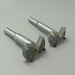 DONJON Forstner Drill Bits Set,Precision Shear Serrated Edge Wood Drilling Forstner Bit,4Pcs(15-40mm) Auger Opener Drilling Wood Plastic Plywood with Round Shank.