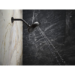 KOHLER 26290-CP Statement Multi-Function Showerhead, Wall-Mount, 3 Spray Settings, 2.5 GPM, Polished Chrome
