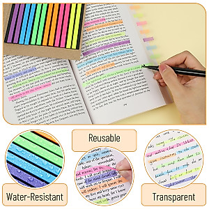 Mr. Pen- Bible Highlighter Tape and Note Set - 331pc Transparent Sticky Index Tabs with Book Highlighter Strips