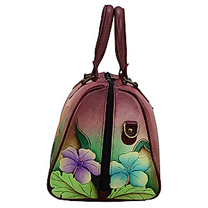 Anna by Anuschka Womens Satchel Mediterranean Garden, Medium