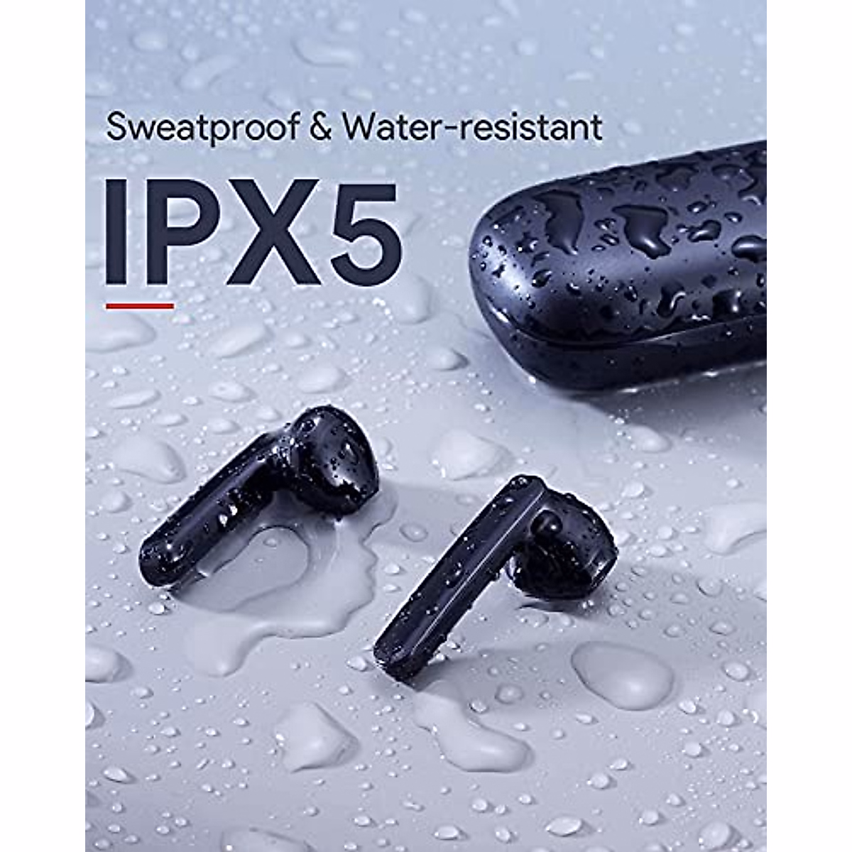 NISMobile TWS Earphones Wireless Earbuds Headphones for Galaxy A02s A12 A32 A42 A52 A72, True Stereo Headset Hands-Free Mic Charging Case Compatible with Samsung Black, (NI-NI36725A4O-256)