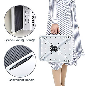 KINGRACK Step Stool, Folding One Step Ladder with Non-Slip Rubber Mat, Lightweight Steel Kitchen Stool, 330LBS