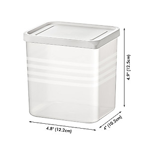 Poeland 3 Pack Refrigerator Organizer Boxes, Fridge Side Door Storage Containers with Lid, Stackable Food Storage Organizer for Kitchen, Refrigerator (Translucent)