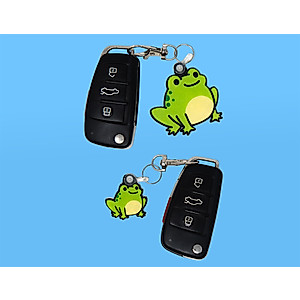 The Acrylic Place Frog Keychain - Charm for Purse Diaper Bag Tote Bag Kids Backpack Keychain (Backpack Size)