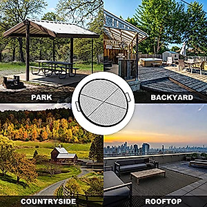 Onlyfire X-Marks Fire Pit Grill Cooking Grate, Outdoor Campfire BBQ Grill, Round - 36 Inch