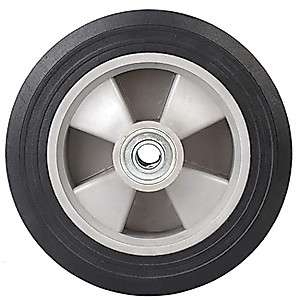 AR-PRO (2- Pack) Run-Flat Solid Rubber Replacement Tire 8" x 2'' with a 5/8" axle for Hand Trucks, Wheelbarrows, Dollies, Trolleys and More – Run Flat with 580 lbs Max Load