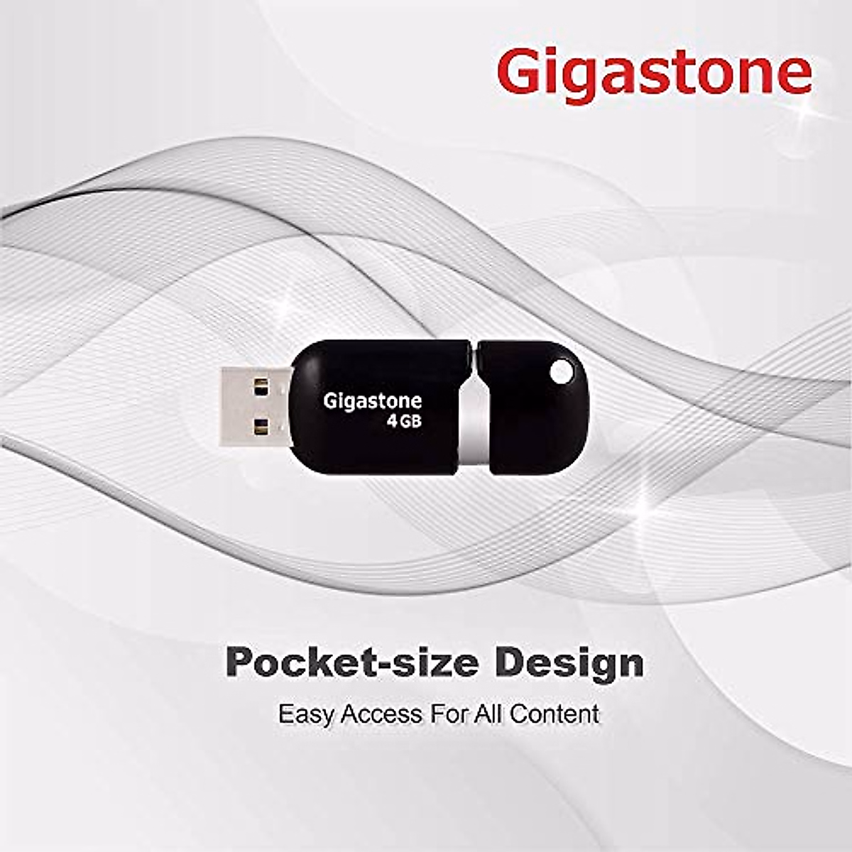 Gigastone V10 4GB USB2.0 Flash Drive 4G Flash Drive Thumb Drive Memory Stick Pen Drive Capless Retractable Design
