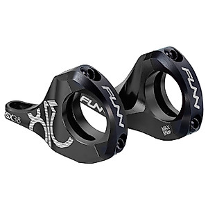 Funn RSX Mountain Bike Direct Mount Bike Stem with 31.8mm Bar Clamp, 2 Pieces Lightweight Split Design for Dual Crown Forks, Adjustable Extension 45-50mm with 30mm Rise (Black)