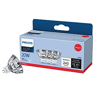 Philips 415687 Indoor Flood 20-Watt MR16 12-Volt Light Bulbs 3Pk x2