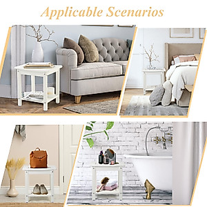 Apolimi Shower Chair, HDPE Shower Bench for Inside Shower to Sit On It, Shower Stool with Storage Shelf 2-Tier Spa Stool for Elderly,Water Resistant & Non-Slip Design Shower Seat Bench(White S Size)