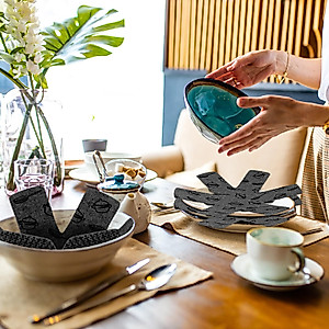 Tessco 40 Pcs Pot and Pan Protectors Cookware Protector Pot Separators Protectors Felt Pot Dividers Pad for Preventing Scratching and Protecting Kitchen Cookware Surfaces, 5 Different Sizes