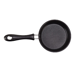 Mini Frying Pan, Small Stainless Steel Frying Pan 12cm Mini Egg Frying Pan with Handle Heat Resistant Portable Camping Cooking Omelet Pan for Gas Stove Induction Hob ()