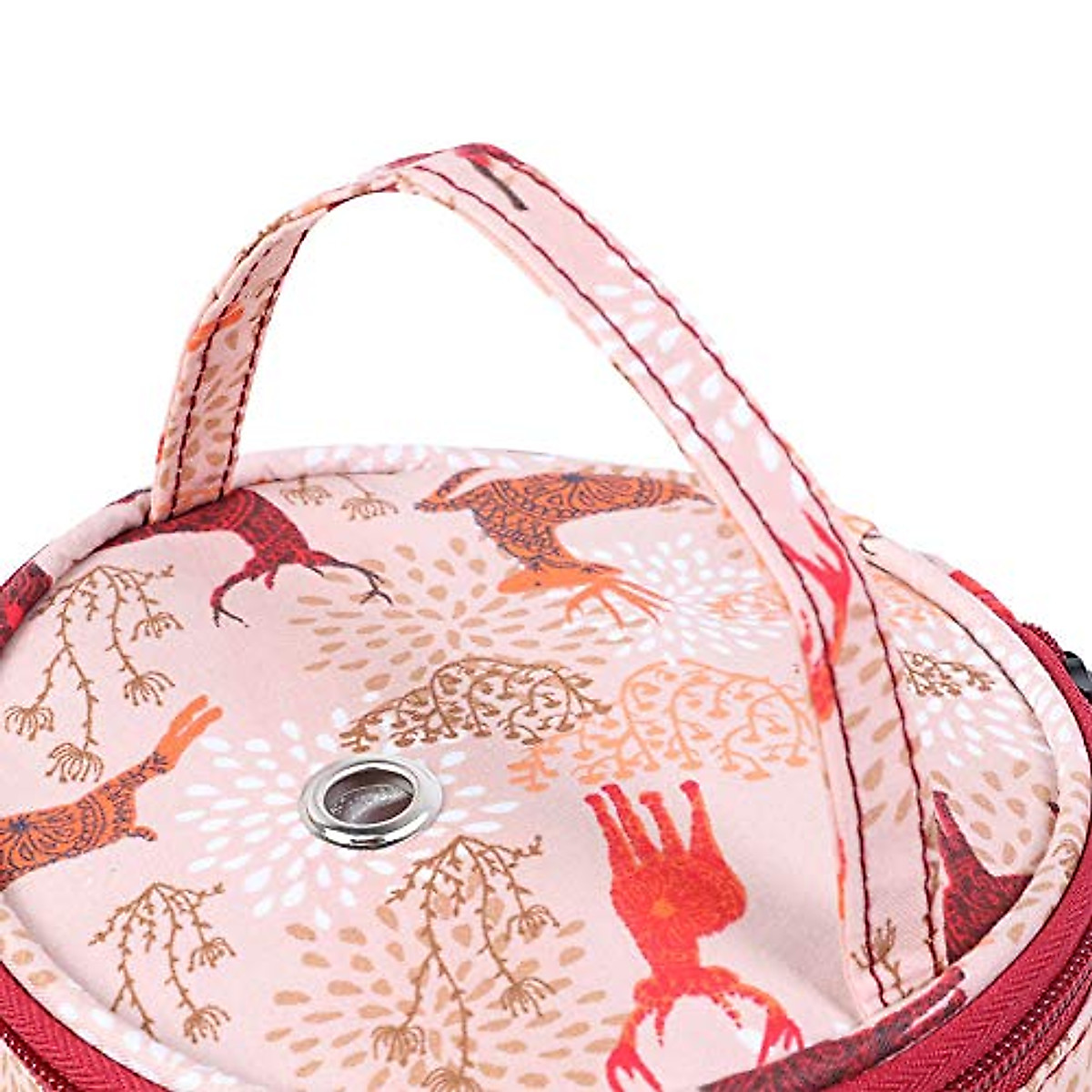 Knitting Storage Bag, Knitting Organizer Bag Yarn Bag with Large Craft Supplies Bag for Storing Knitting Crochet Needles Accessories(Small Barrel)