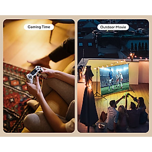 Native 1080P HD Projector, WiFi Projector, AKIYO 300" Mini Portable Movie Projector with Carrying Bag, Home Theater Video Projector, Compatible with HDMI, USB, Laptop, DVD, iOS, and Android Smartphone