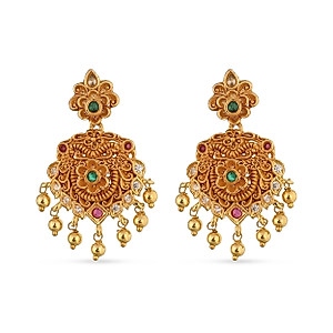 TARINIKA Dual Tone Arina Nakshatra CZ Short Necklace Set with Peacock Design - Indian Jewelry Sets for Women | Perfect for Ethnic Occasions | Traditional south Indian necklace | 1 Year Warranty*