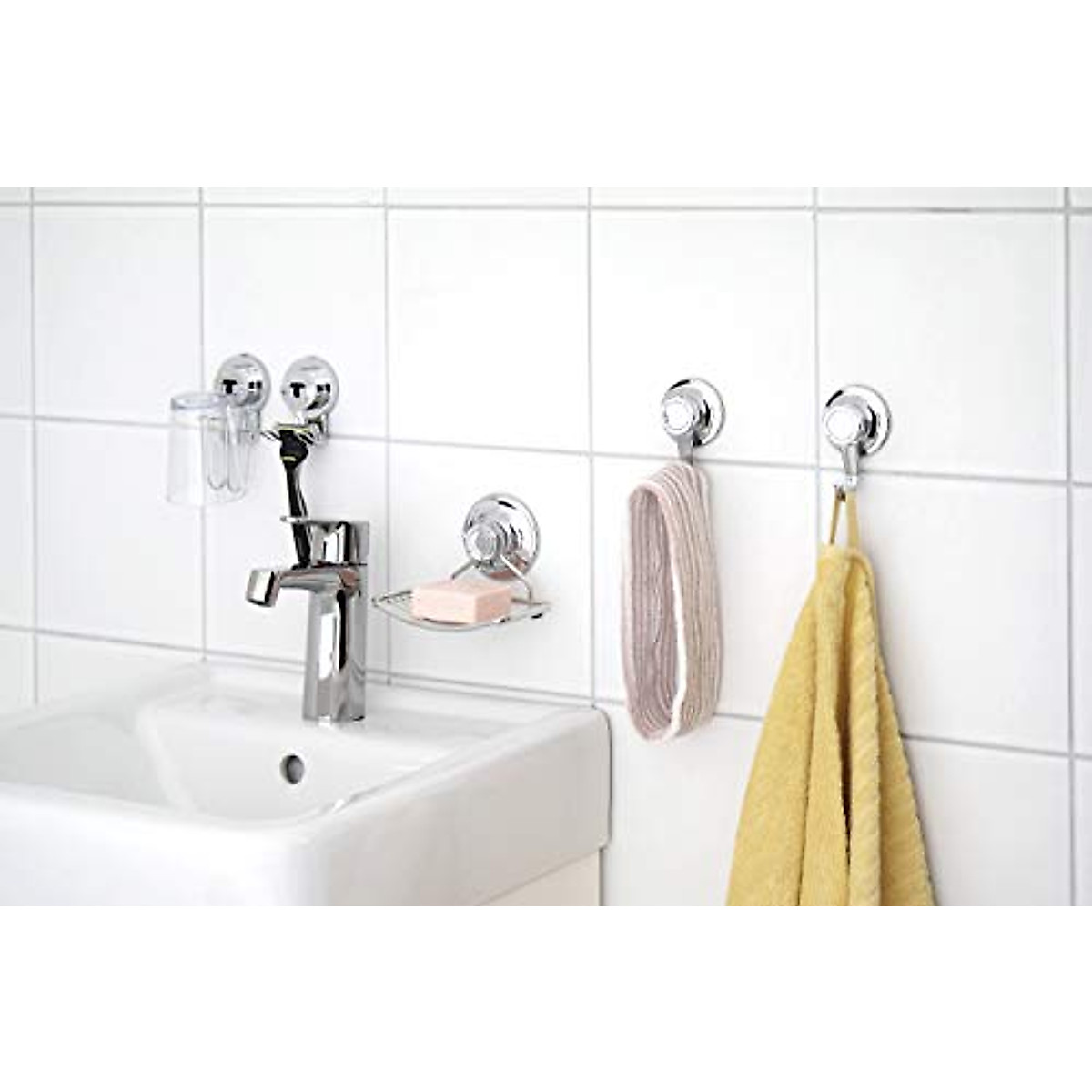 Bath Beyond Suction Cup Hooks (2Pack) - Powerful Vacuum Suction Cup Hooks Heavy Duty Organizer for Kitchen, Bathroom, Restroom, Shower (2)